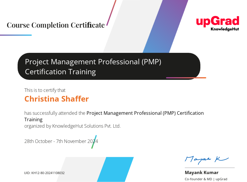 Christina Shaffer MBA, BSHCA, CLSSBB - Regional Supervisor | Project ...